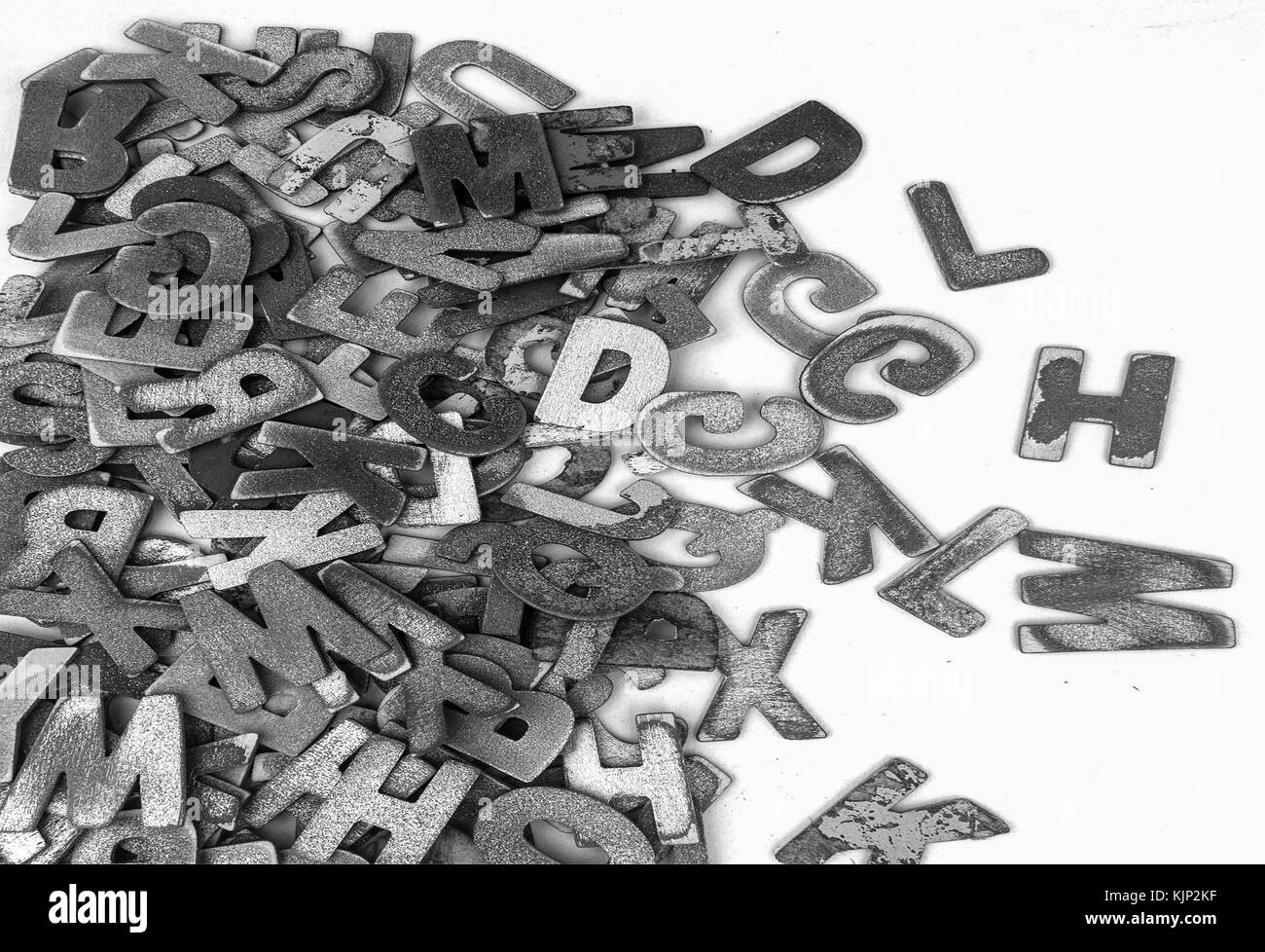 Background alphabet letters pattern Black and White Stock Photos ...