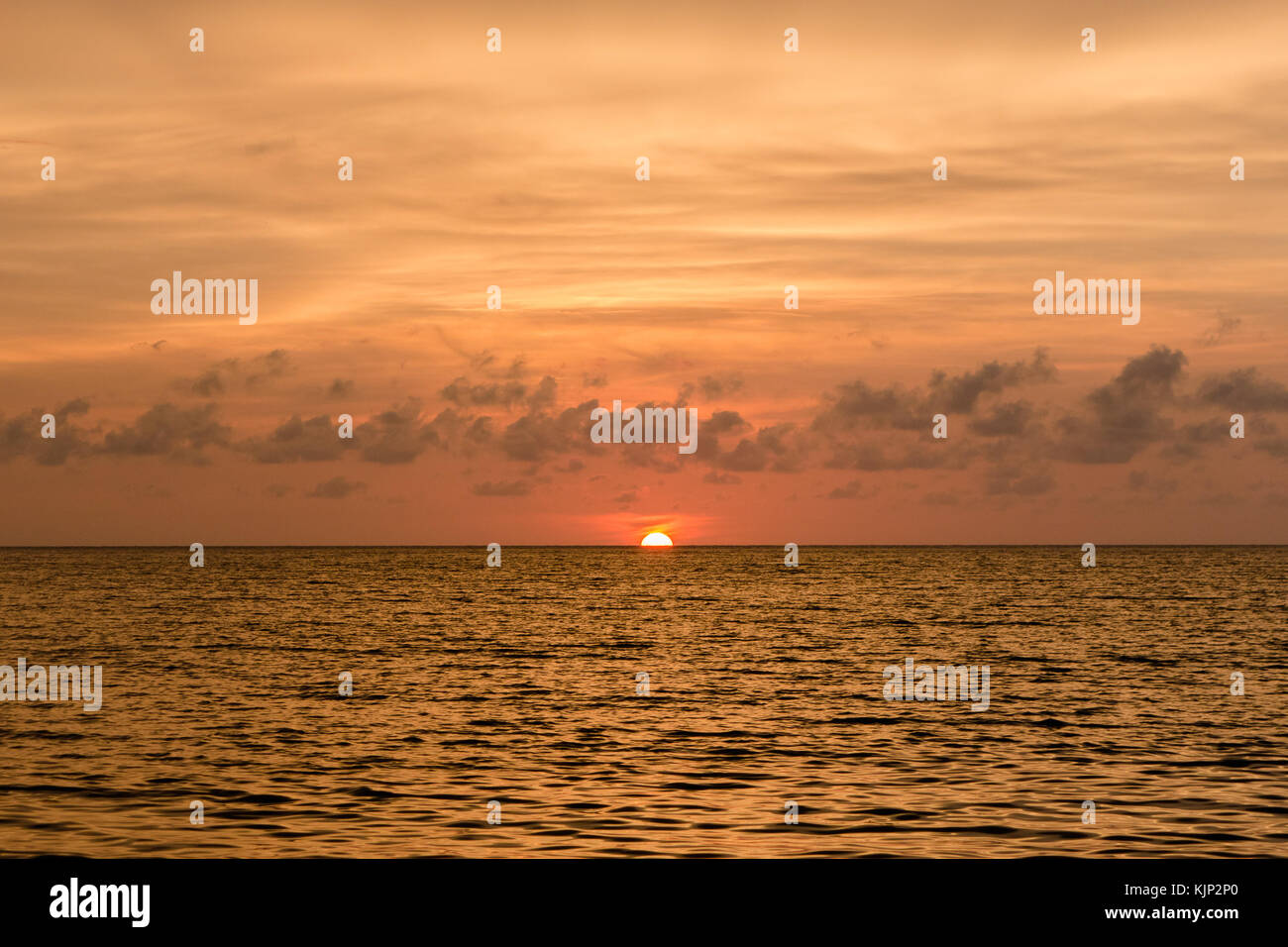 Beautiful four colors sunset in the Rodadero beach, Santa Marta ...
