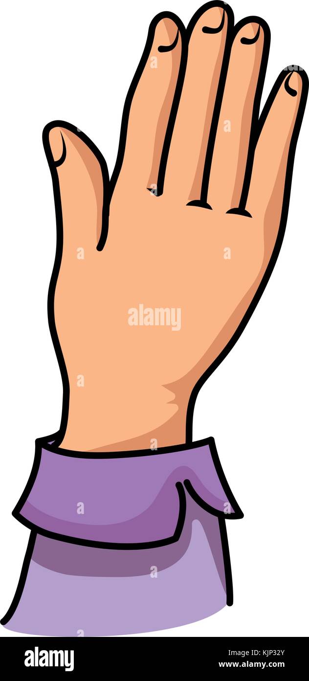 hand giving the five vector illustration design Stock Vector Image ...