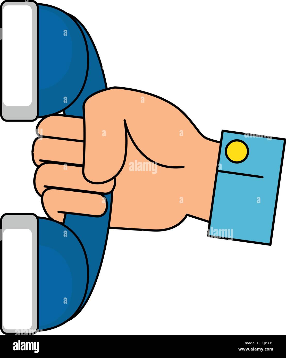hand with telephone icon vector illustration design Stock Vector Image ...