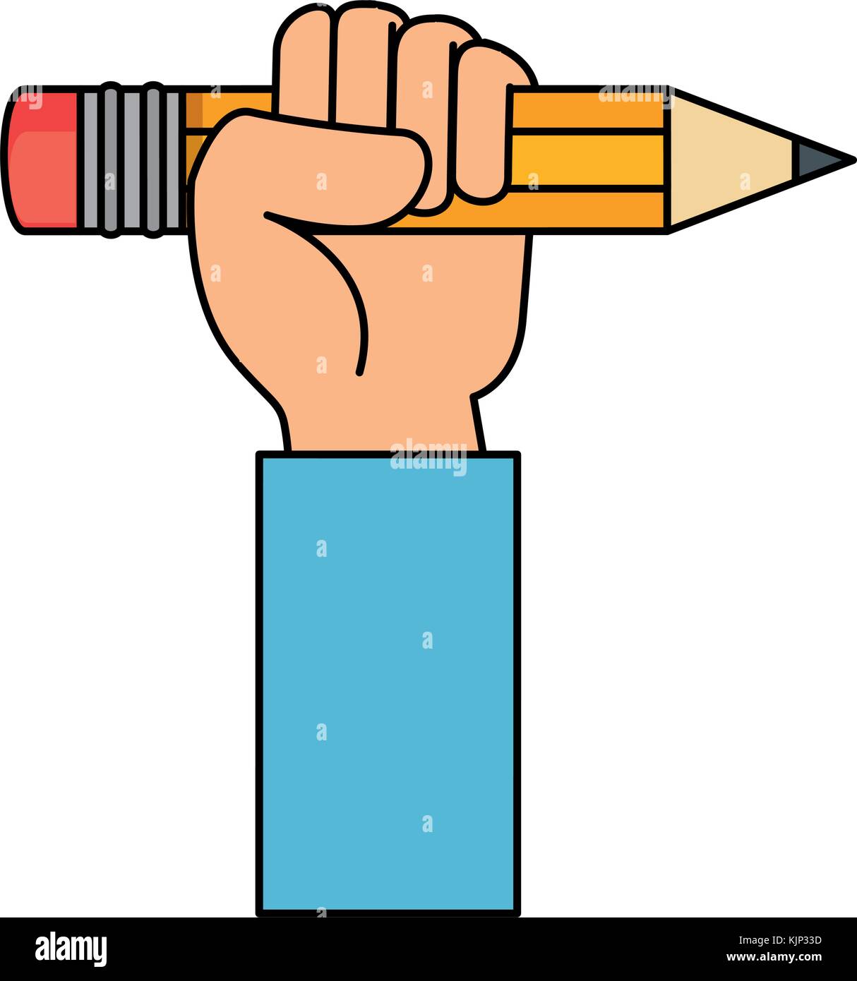 hand with pencil icon vector illustration design Stock Vector Image ...