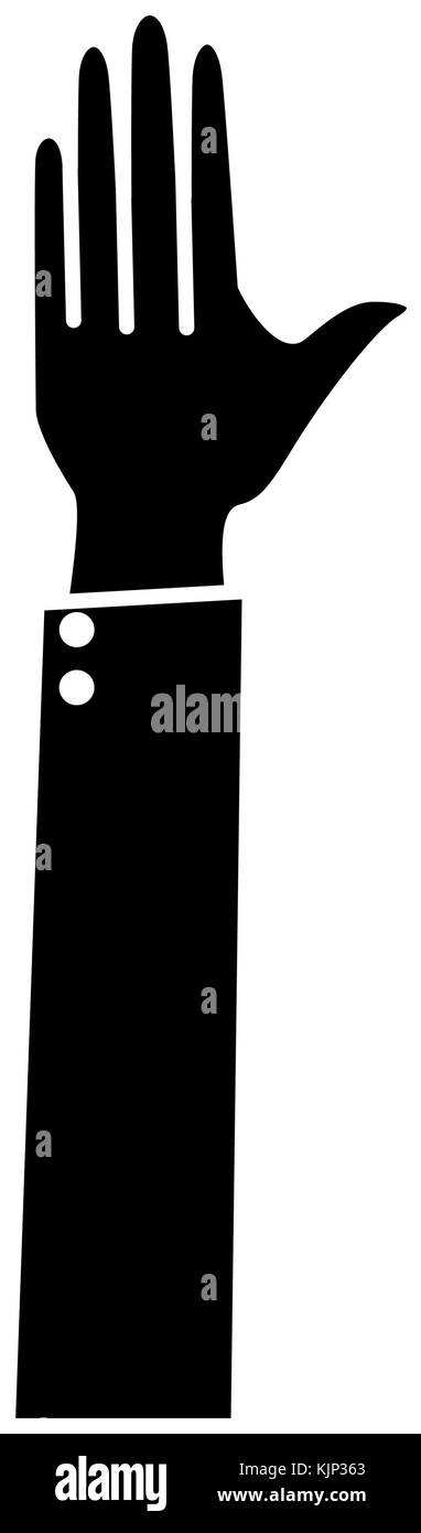 hand giving the five vector illustration design Stock Vector Image ...