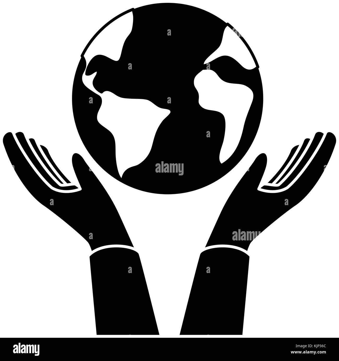 hands with world planet earth icon vector illustration design Stock ...