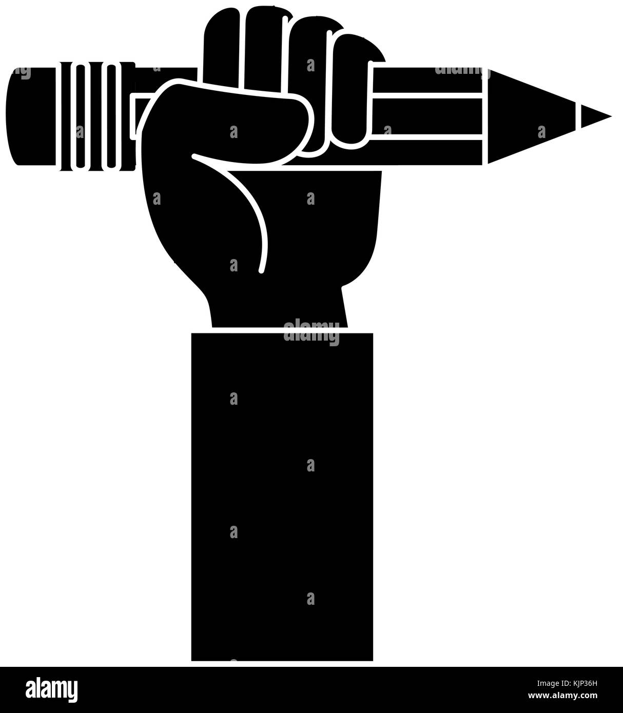 hand with pencil icon vector illustration design Stock Vector Image ...