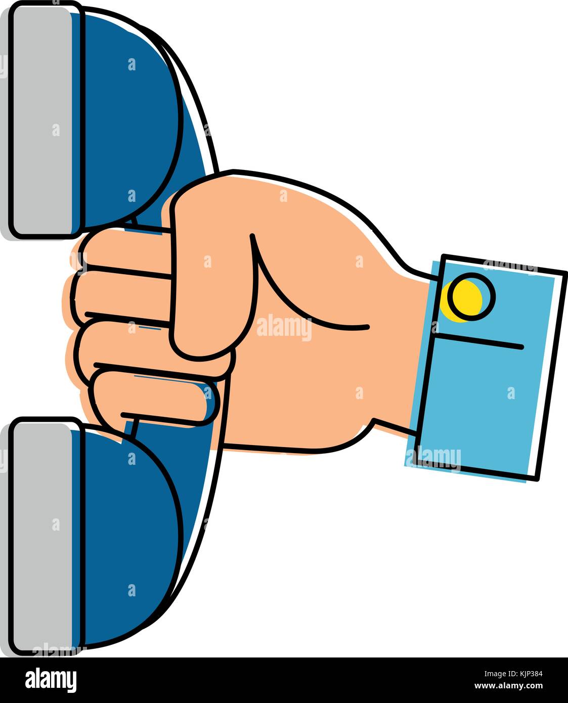 hand with telephone icon vector illustration design Stock Vector Image ...