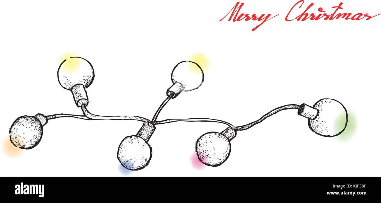 Illustration Hand Drawn Sketch of Various Style of Lovely Christmas ...