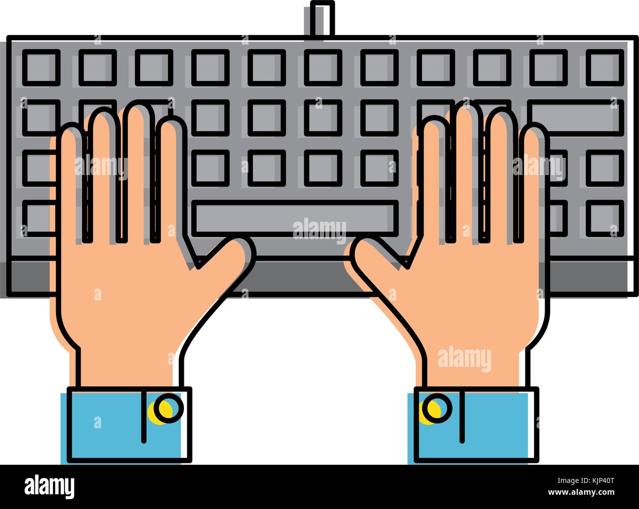 hands user with keyboard Stock Vector Image & Art - Alamy