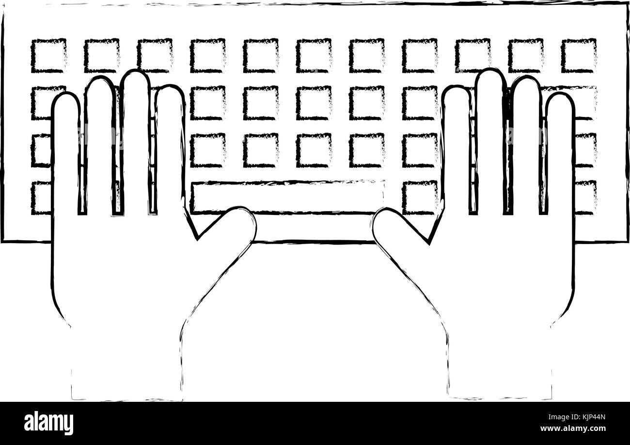 hands user with keyboard Stock Vector Image & Art - Alamy