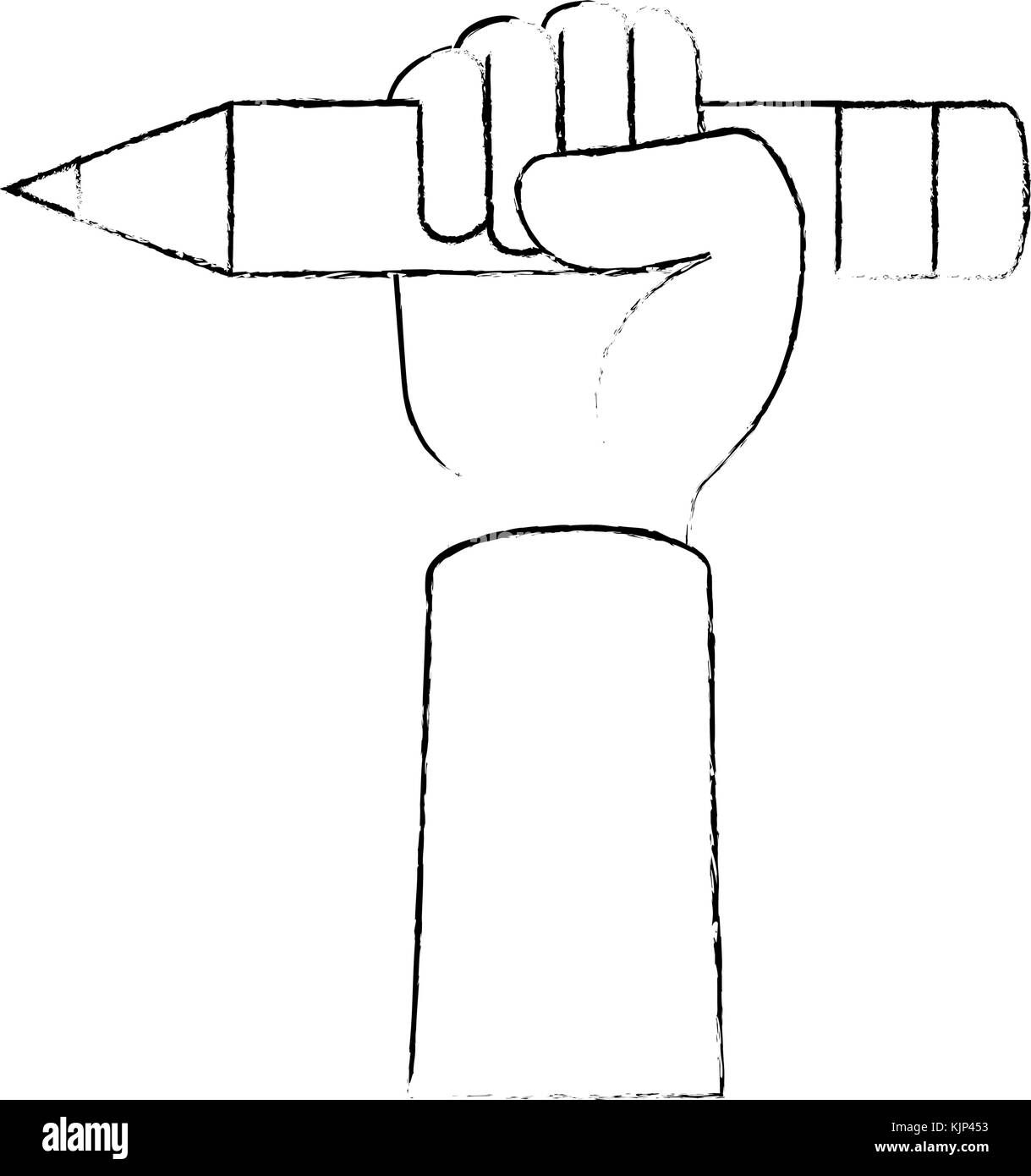 hand with pencil icon Stock Vector Image & Art - Alamy