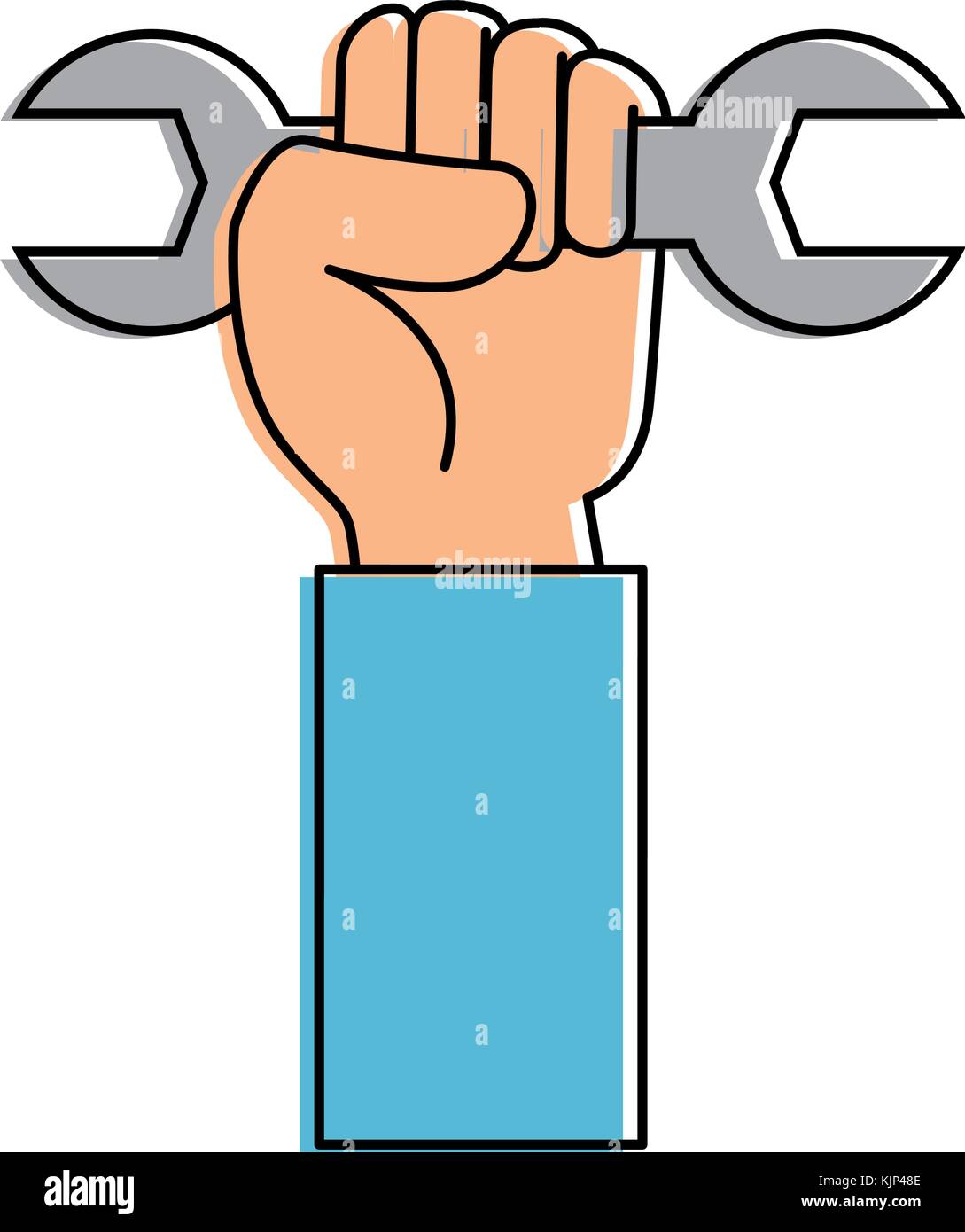 hand with wrench icon Stock Vector Image & Art - Alamy