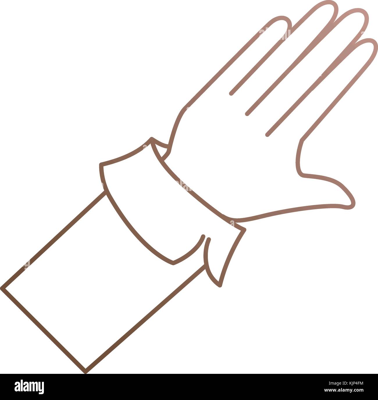 hand giving the five vector illustration design Stock Vector Image ...