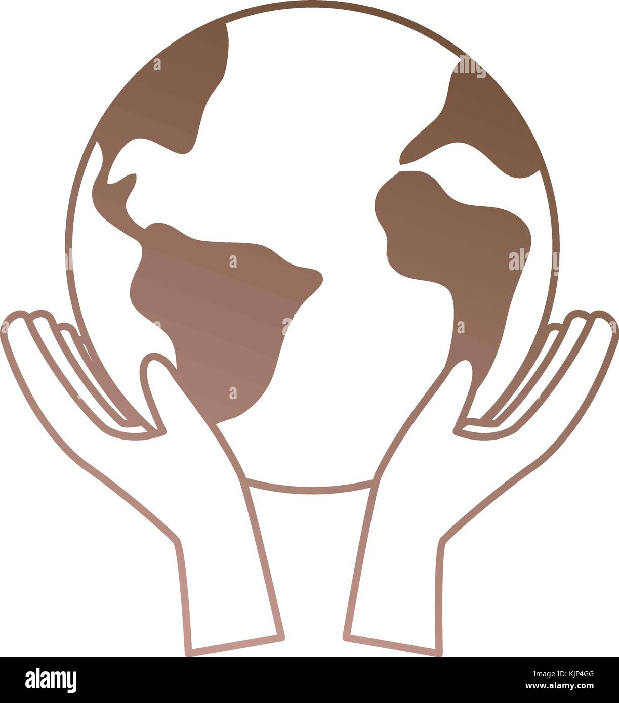 hands with world planet earth icon vector illustration design Stock ...