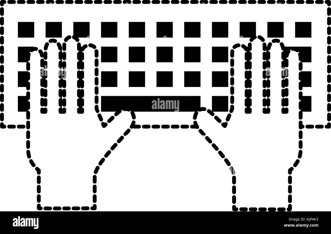 hands user with keyboard vector illustration design Stock Vector Image ...