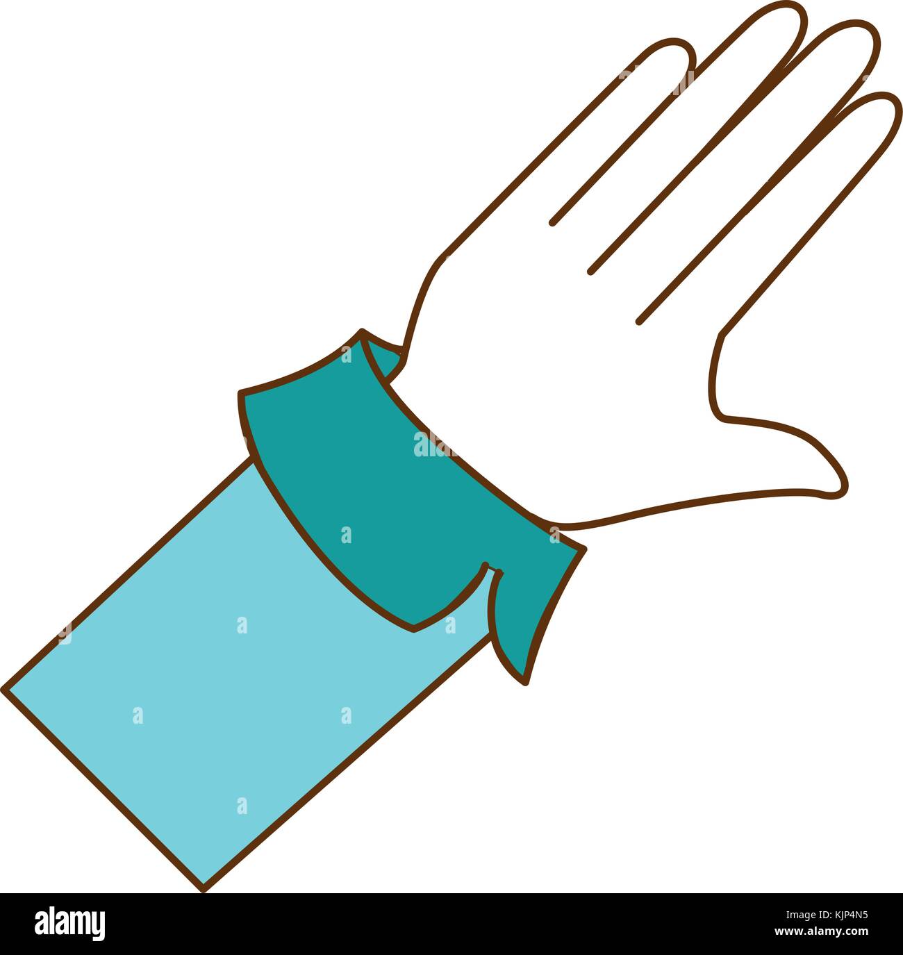 hand giving the five vector illustration design Stock Vector Image ...