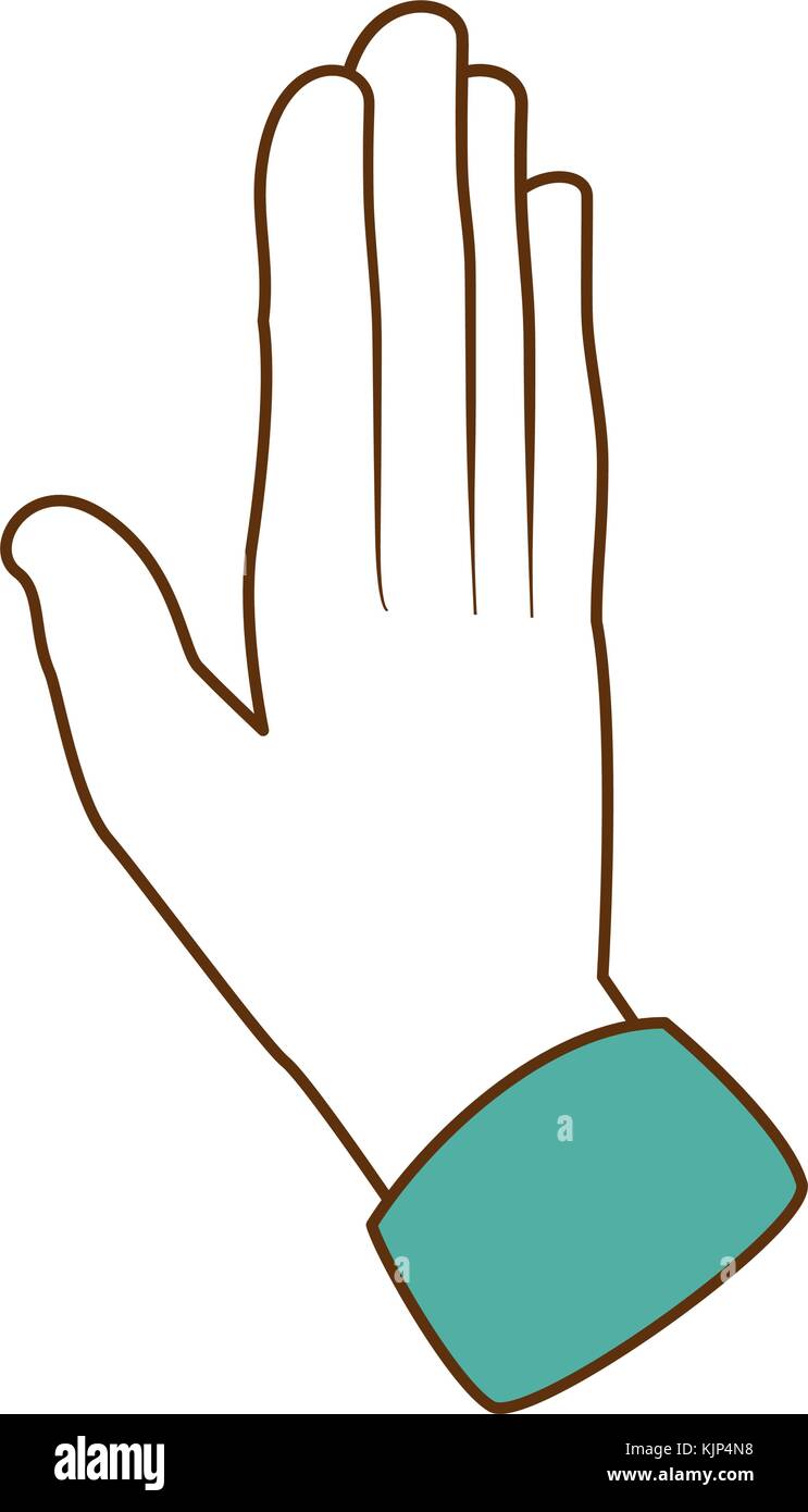 hand giving the five vector illustration design Stock Vector Image ...