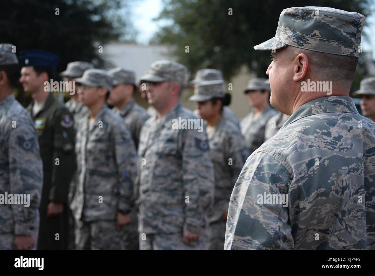 Col. Guy Majkowski, 14th Medical Group Commander, commands a flight of ...