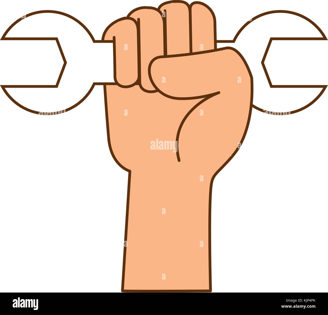 hand with wrench icon vector illustration design Stock Vector Image ...