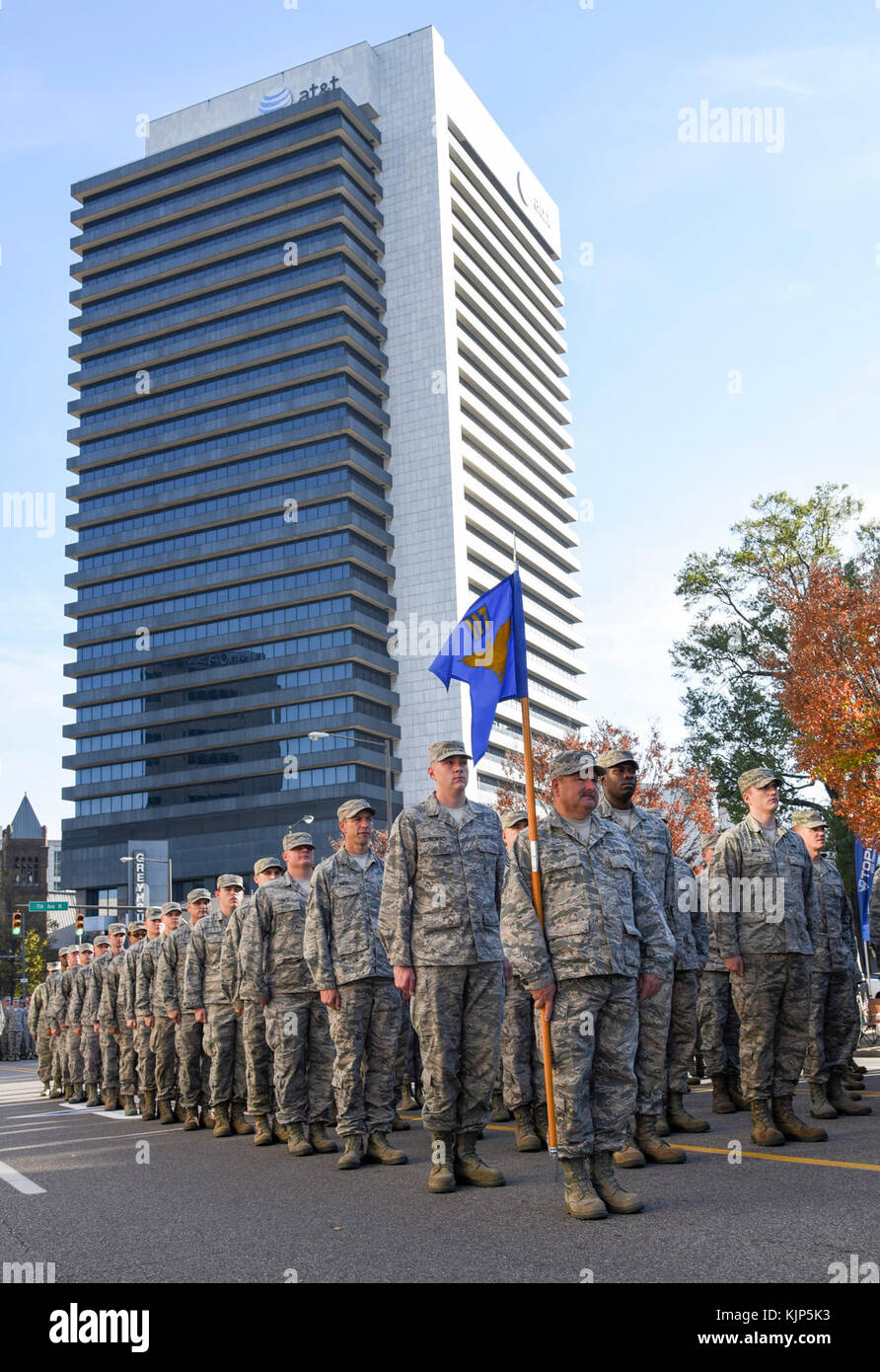 Members Of The 117th Air Refueling Wing Participate In Veterans Day 