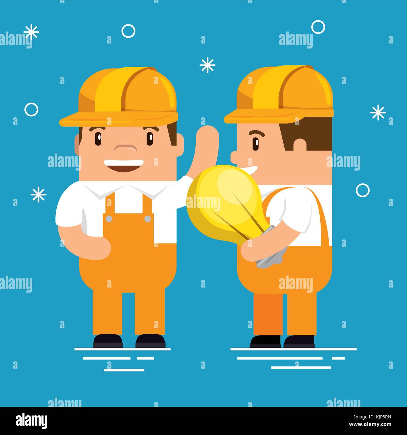 construction worker cartoon vector illustration graphic design Stock ...