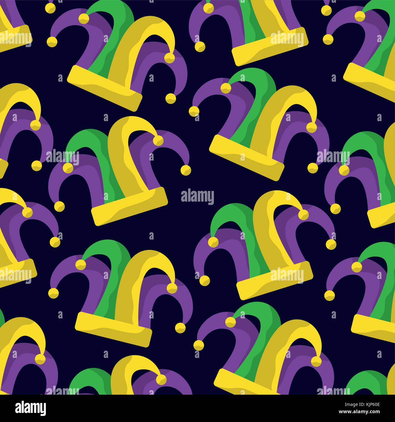 jester hat mardi gras accessory traditional costume Stock Vector Image ...