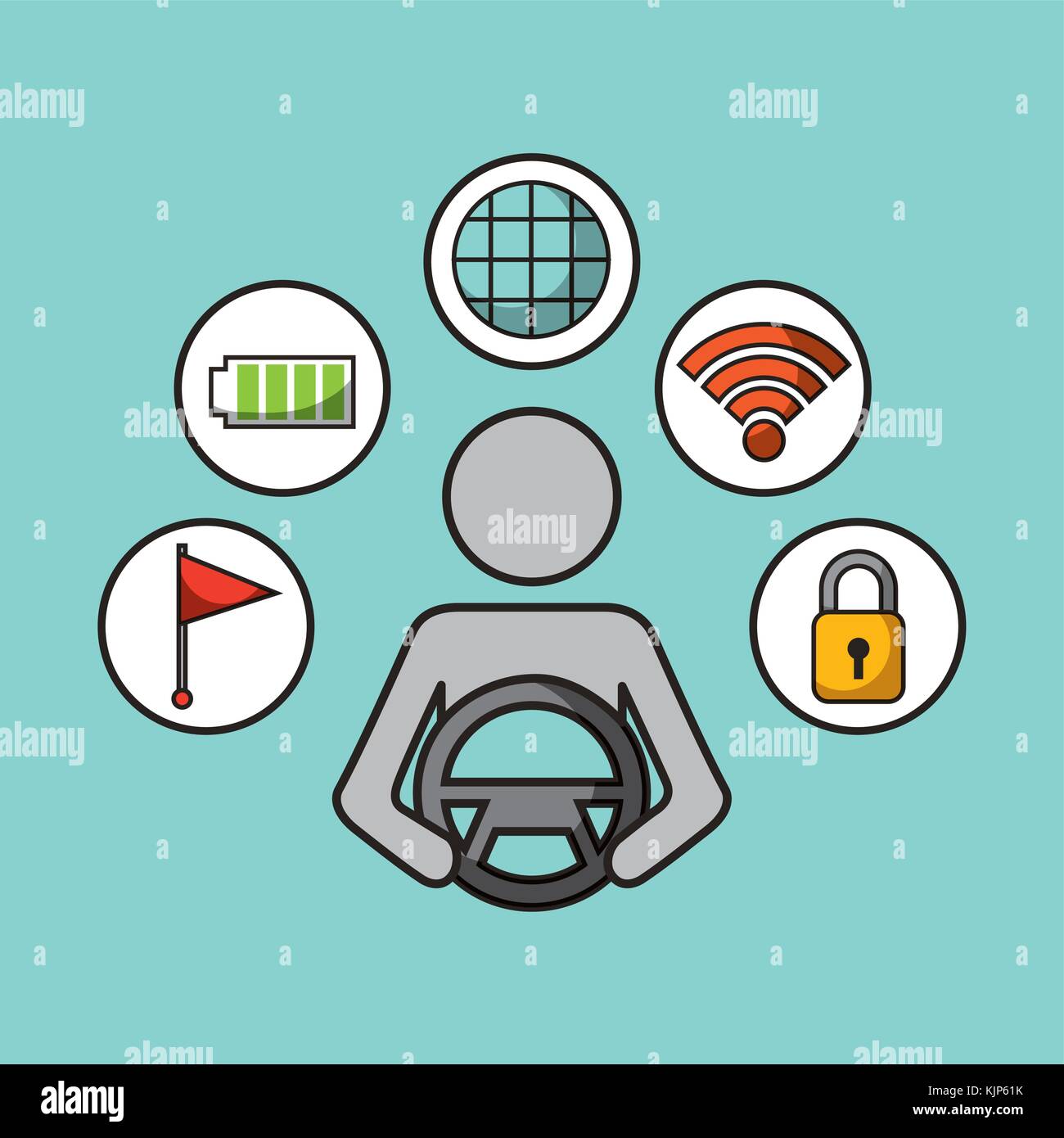 Driver less vehicle Stock Vector Images - Alamy