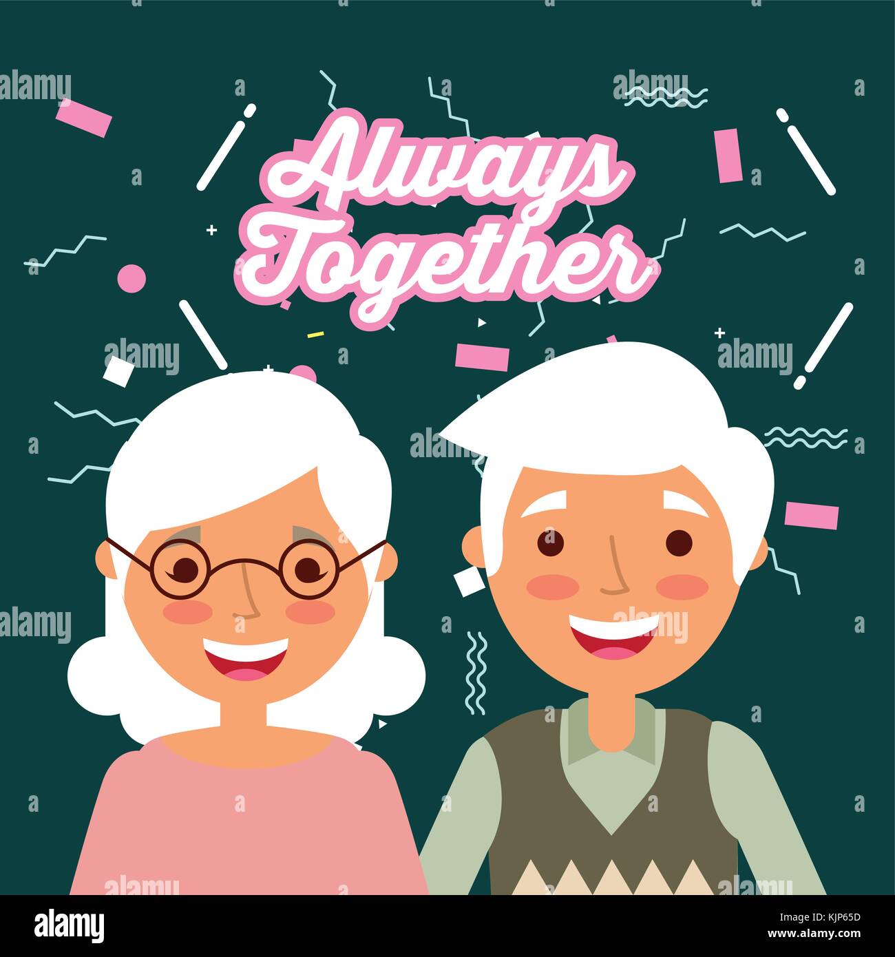 Together always concept Stock Vector Images - Alamy