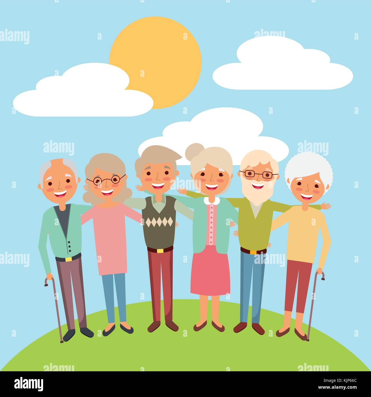 Romantic senior woman smiling Stock Vector Images - Alamy