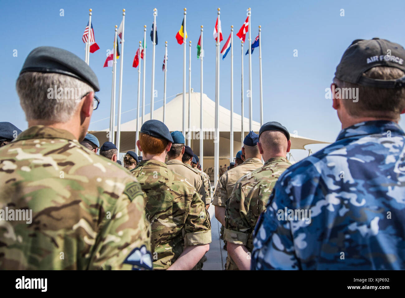 U.S. and coalition partners participate in a joint Remembrance and ...