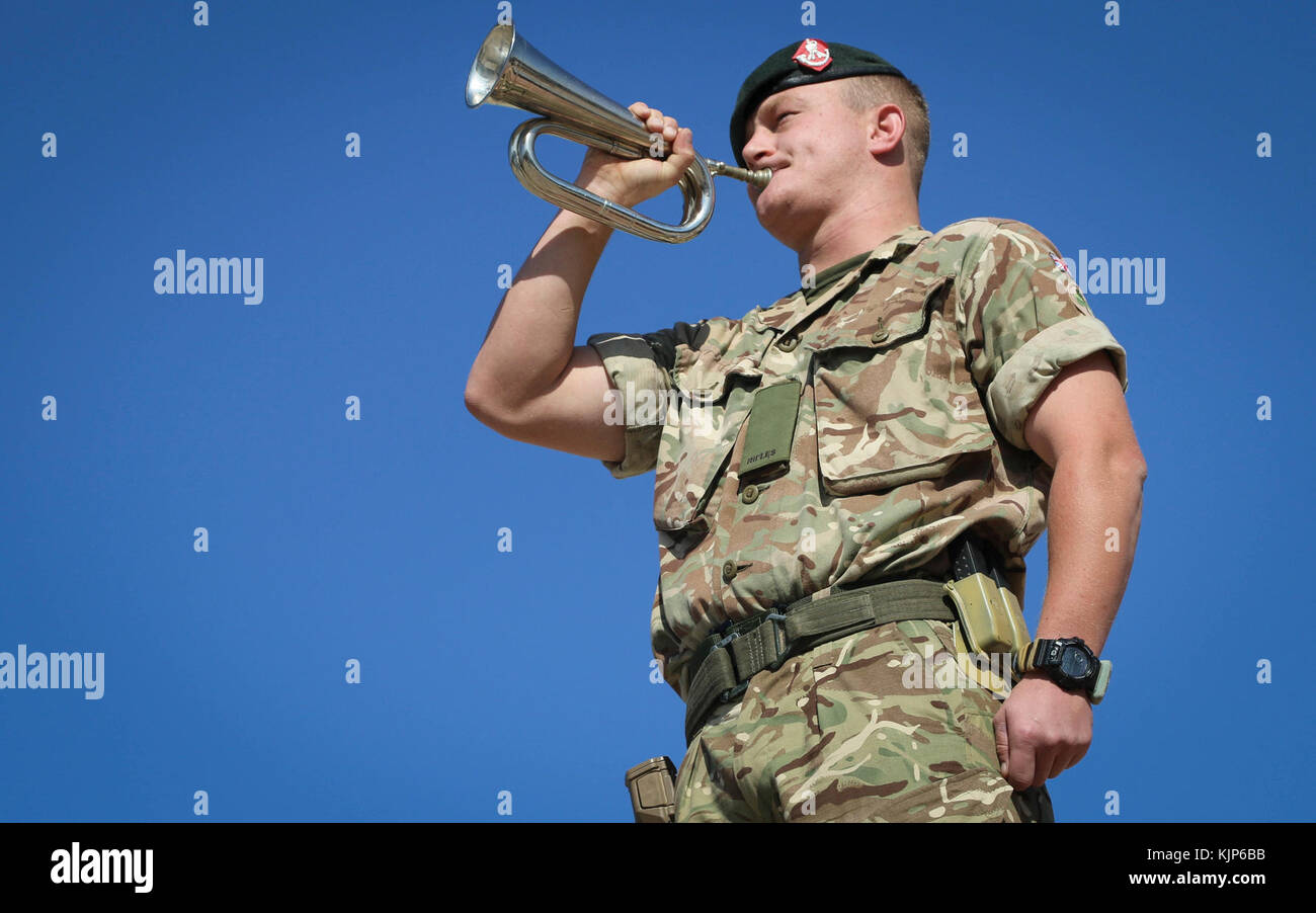 British army Rifleman Callum, deployed in support of Combined Joint ...