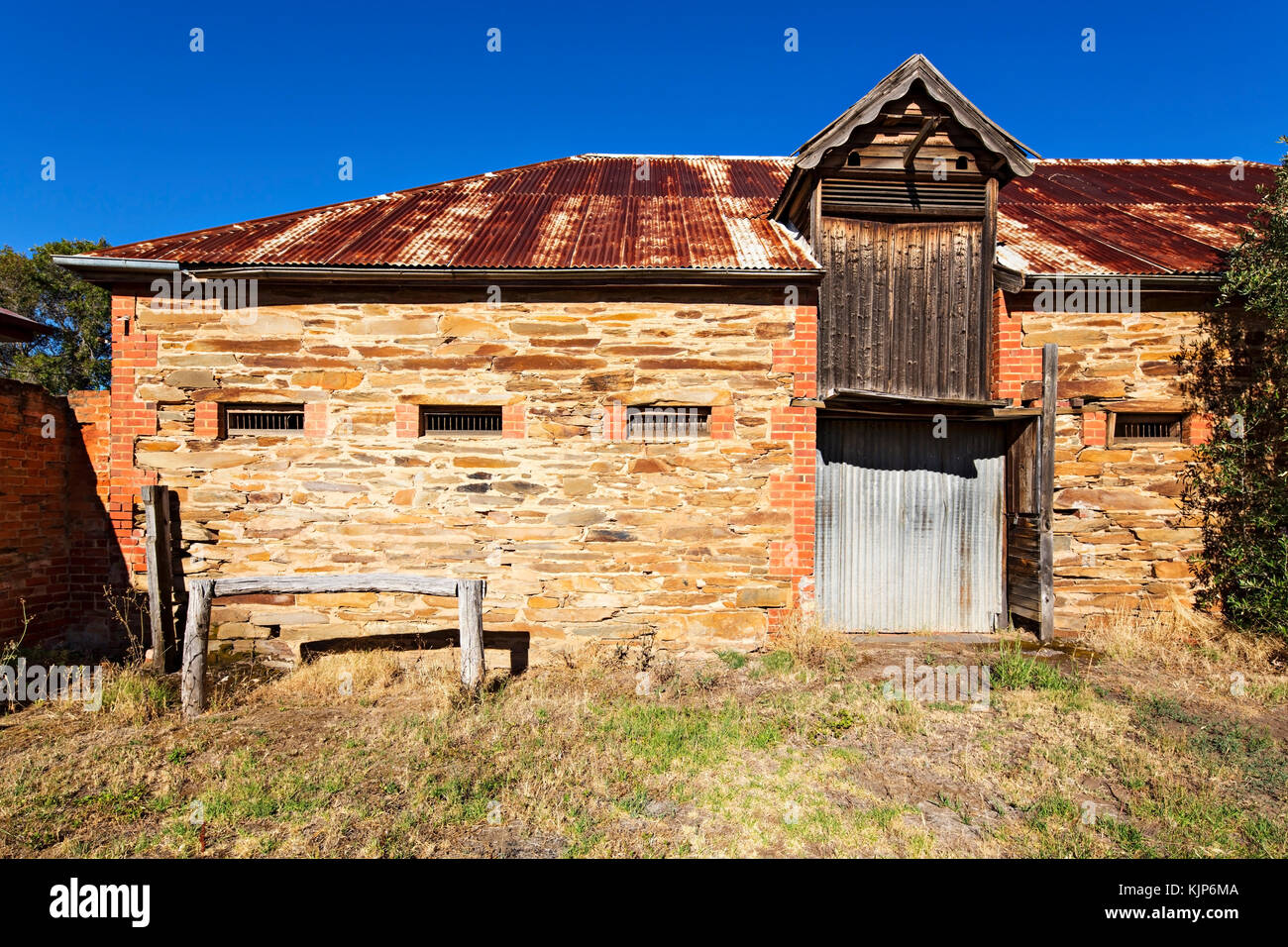 Old stone stables circa 1872 in High Street Avoca Victoria Australia ...
