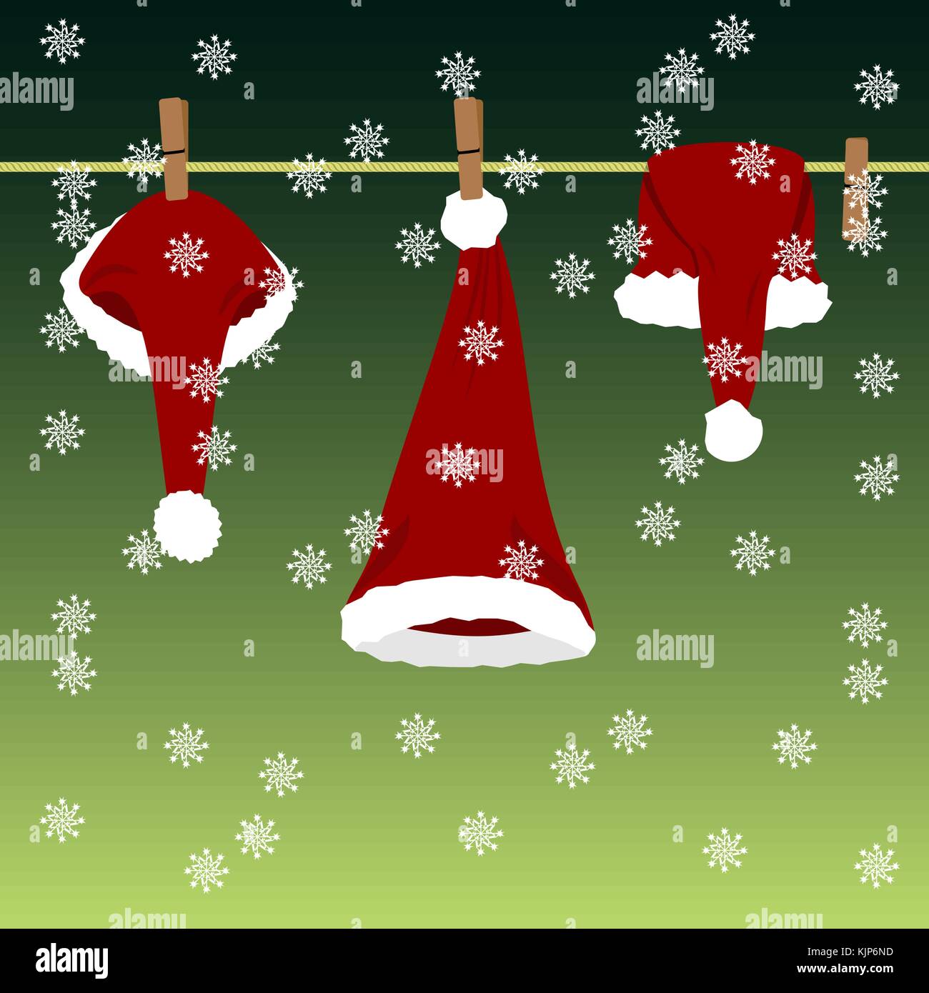 Santa claus gifts green Stock Vector Images - Alamy