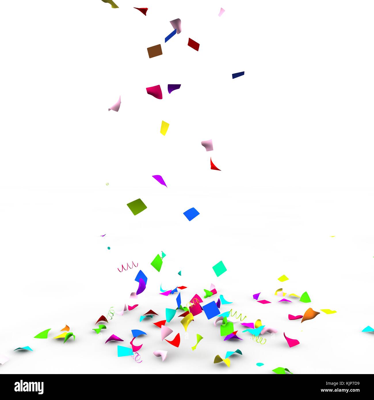 Bright and colorful confetti flying on the floor. Isolated background ...