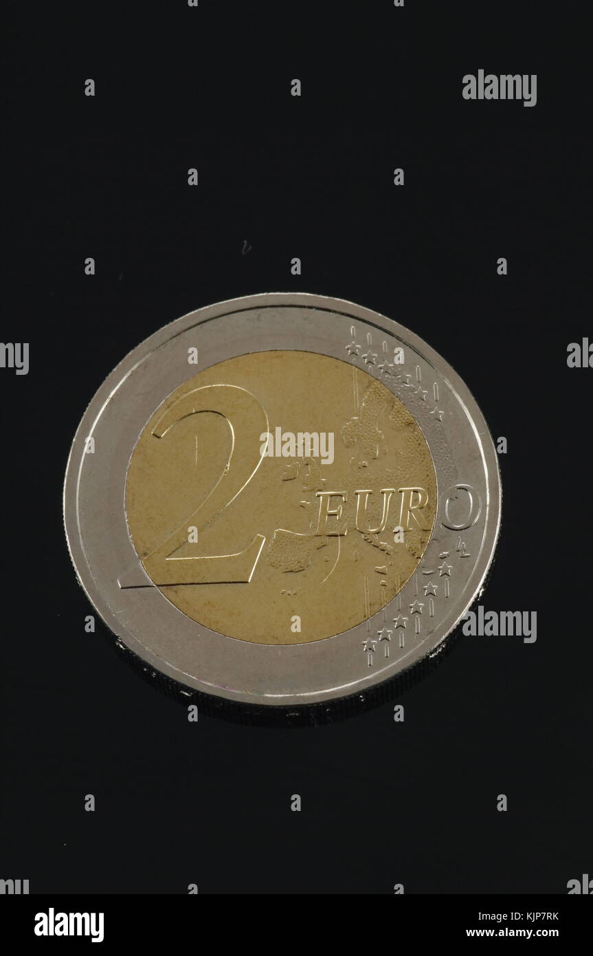 One Euro coin money isolated (European currency Stock Photo - Alamy