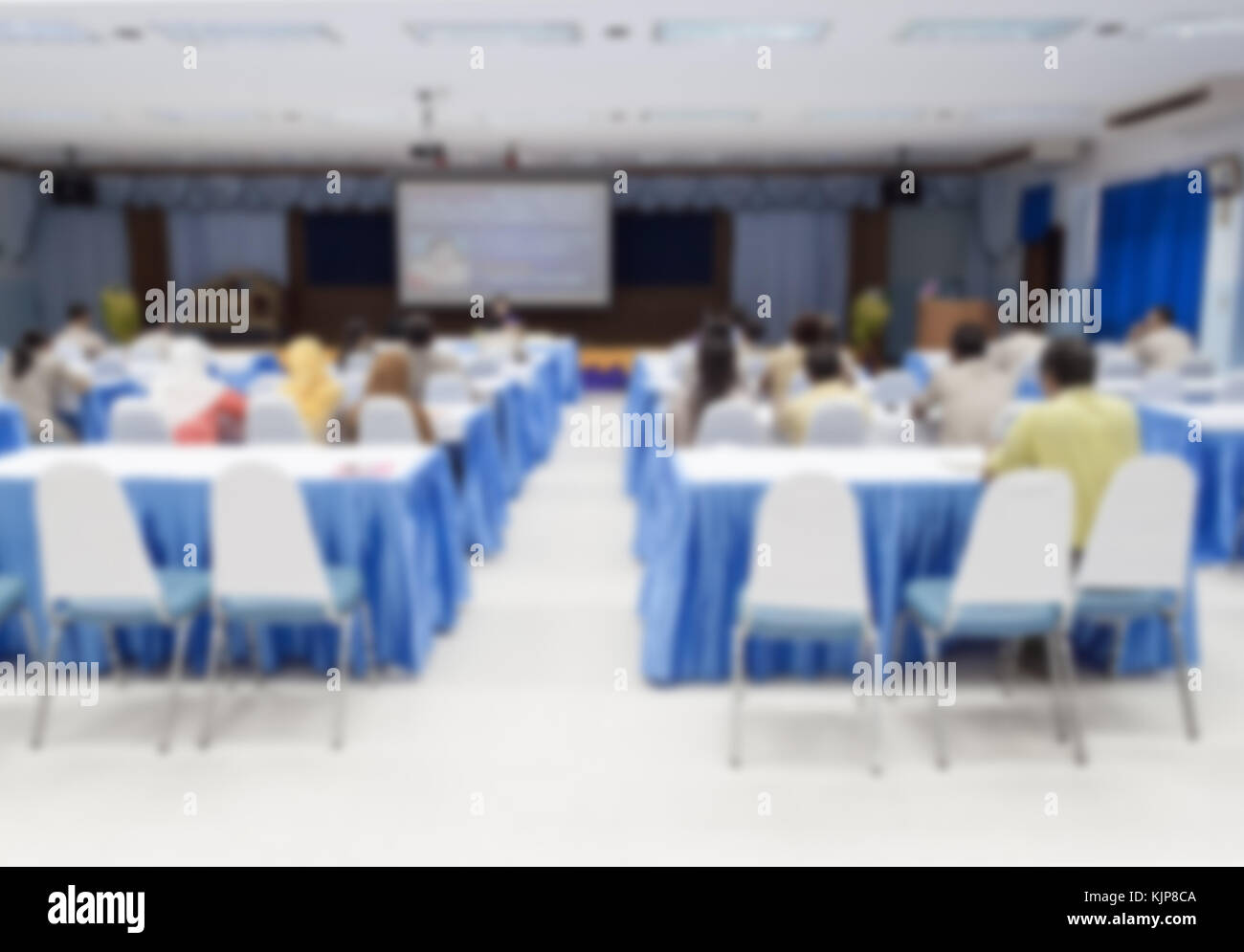 blur blurred abstract at Business conference hall or seminar room with ...