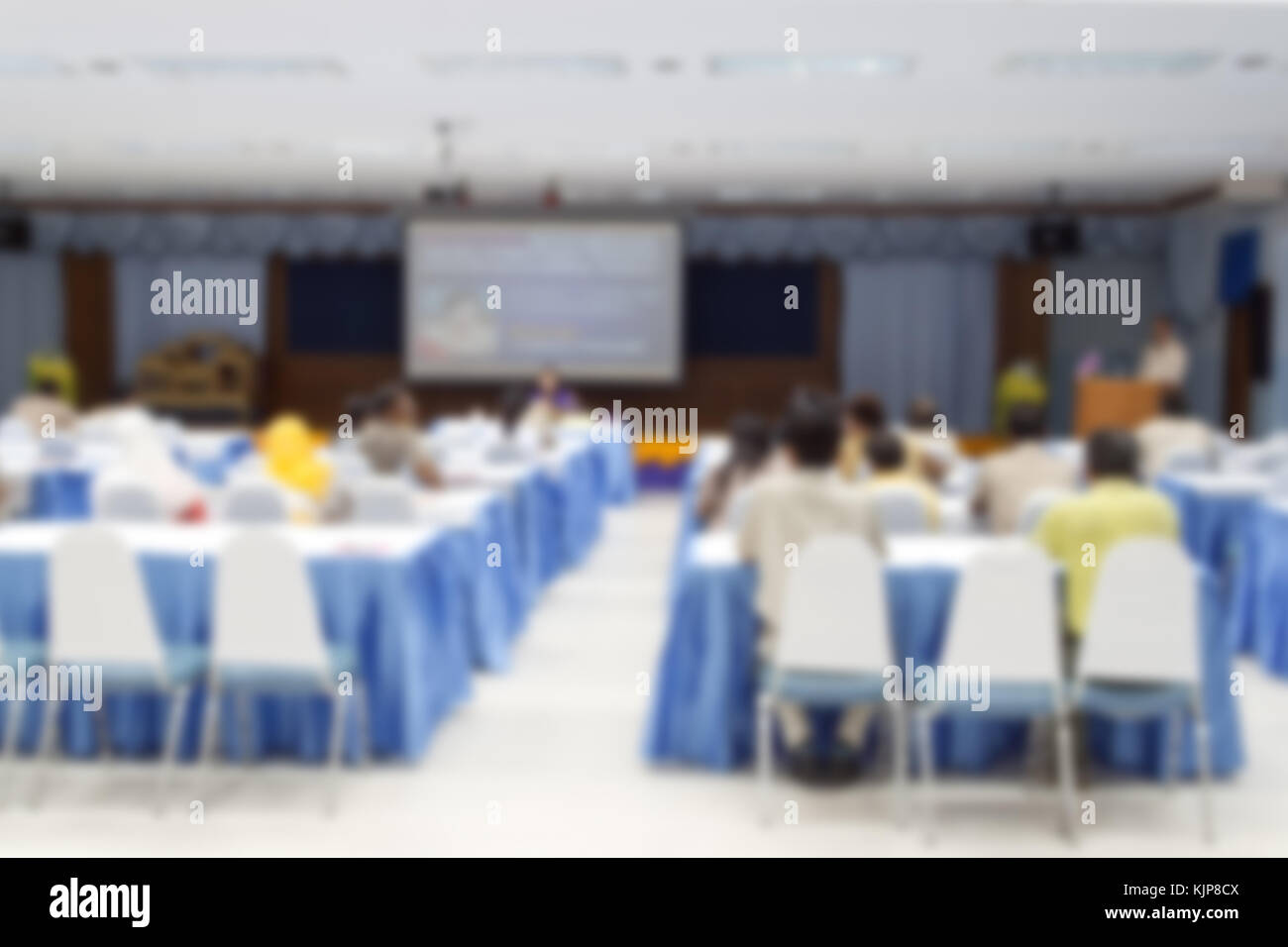 blur blurred abstract at Business conference hall or seminar room with ...
