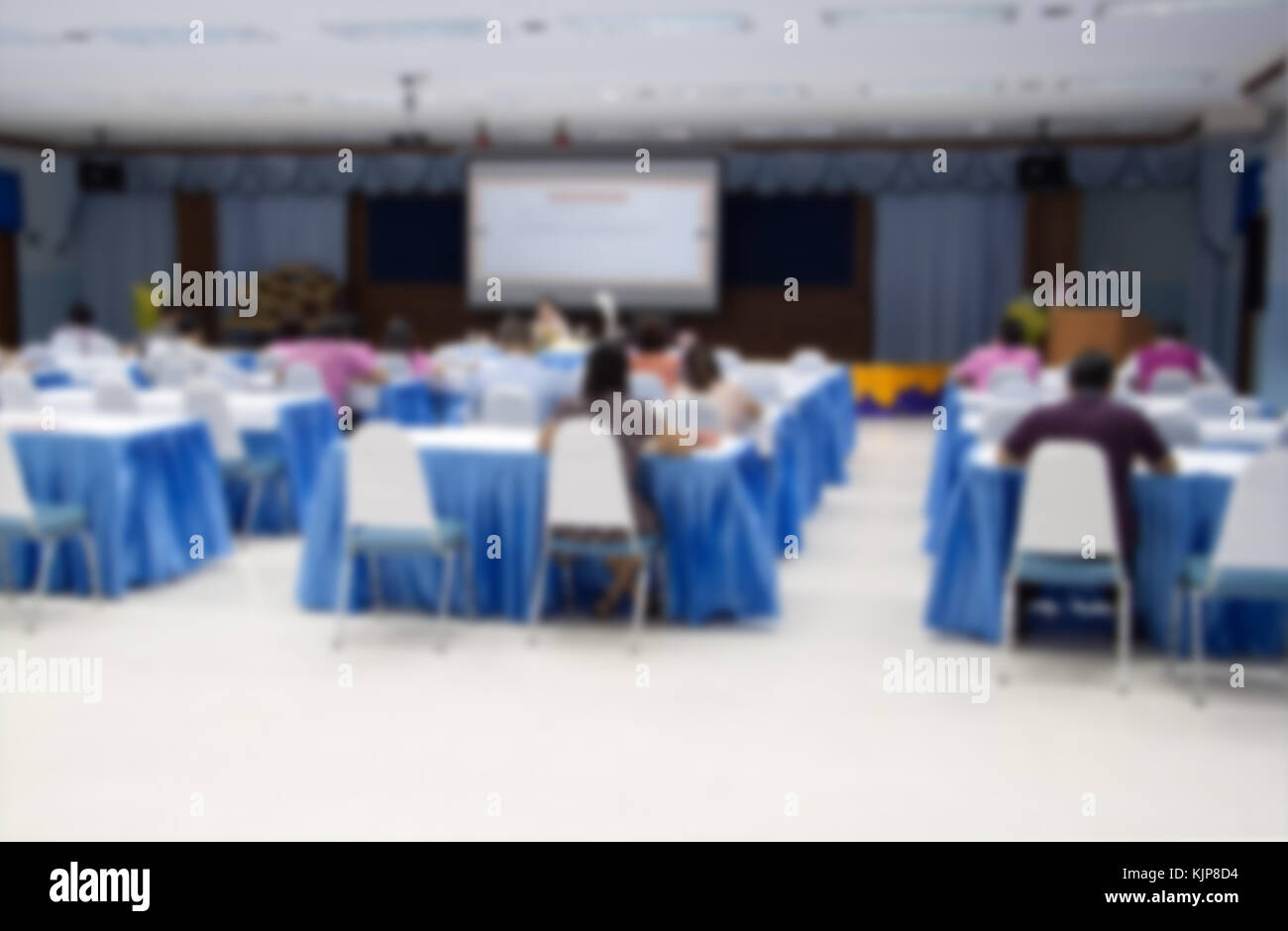 blur blurred abstract at Business conference hall or seminar room with ...