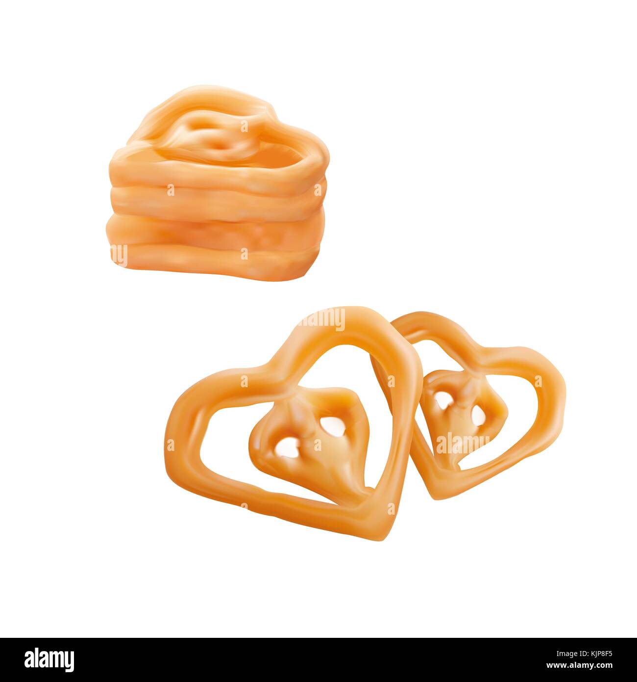 Sweet dessert sticks, brittle biscuits angel wings Stock Vector Image ...