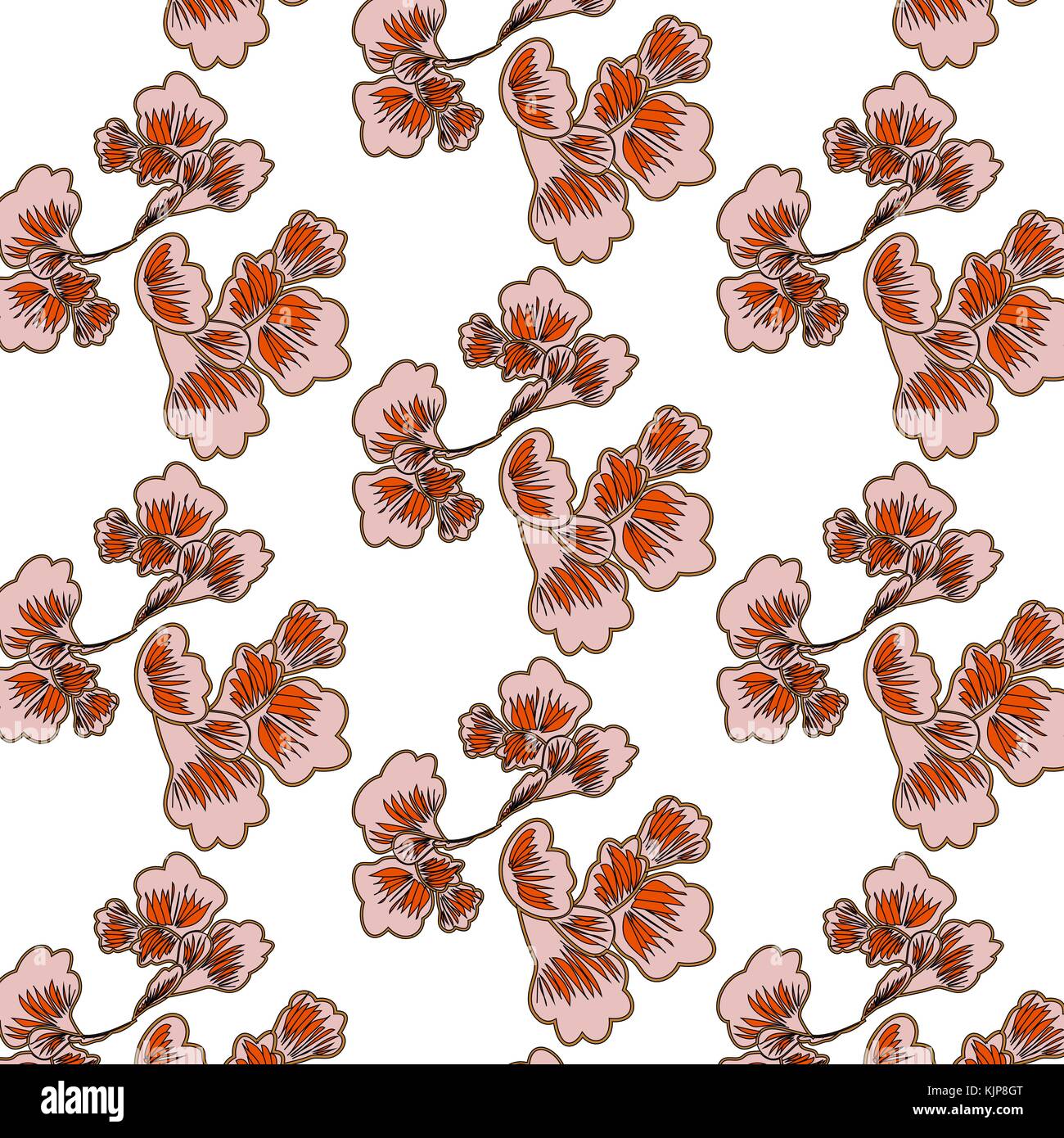 Fun colourful flower in seamless pattern for baby Stock Vector Image ...