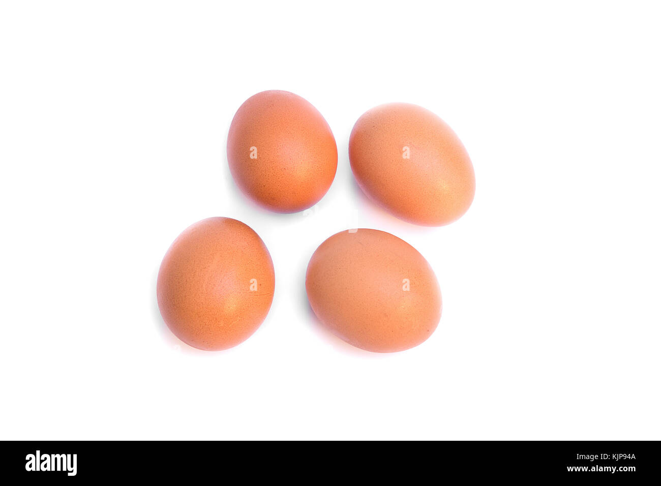 four eggs. Isolated on white background, select focus eggs ( You can ...