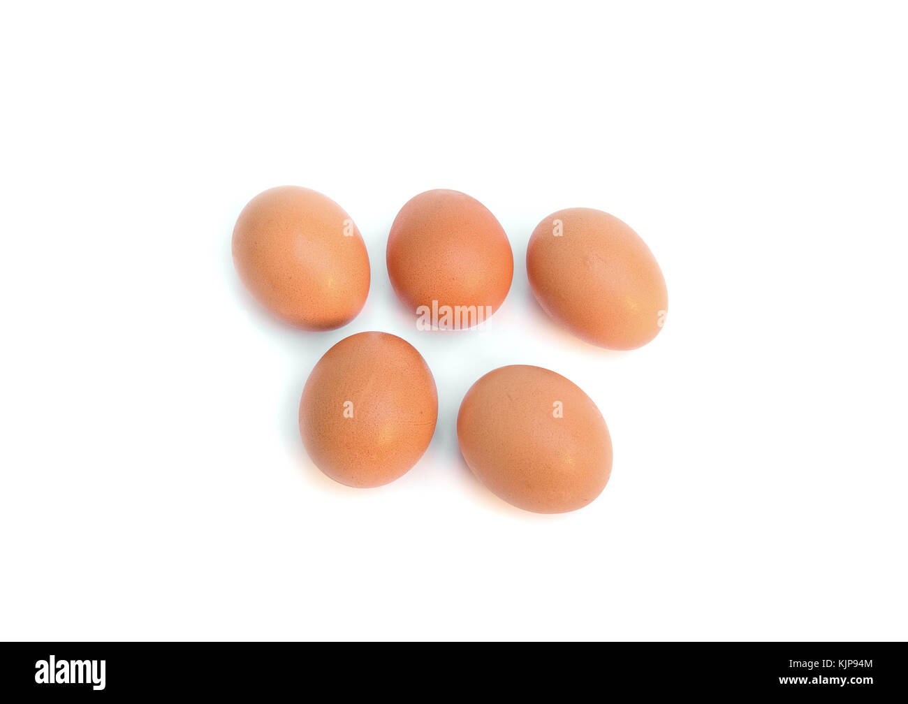 five eggs. Isolated on white background ( You can paint on there's egg ...