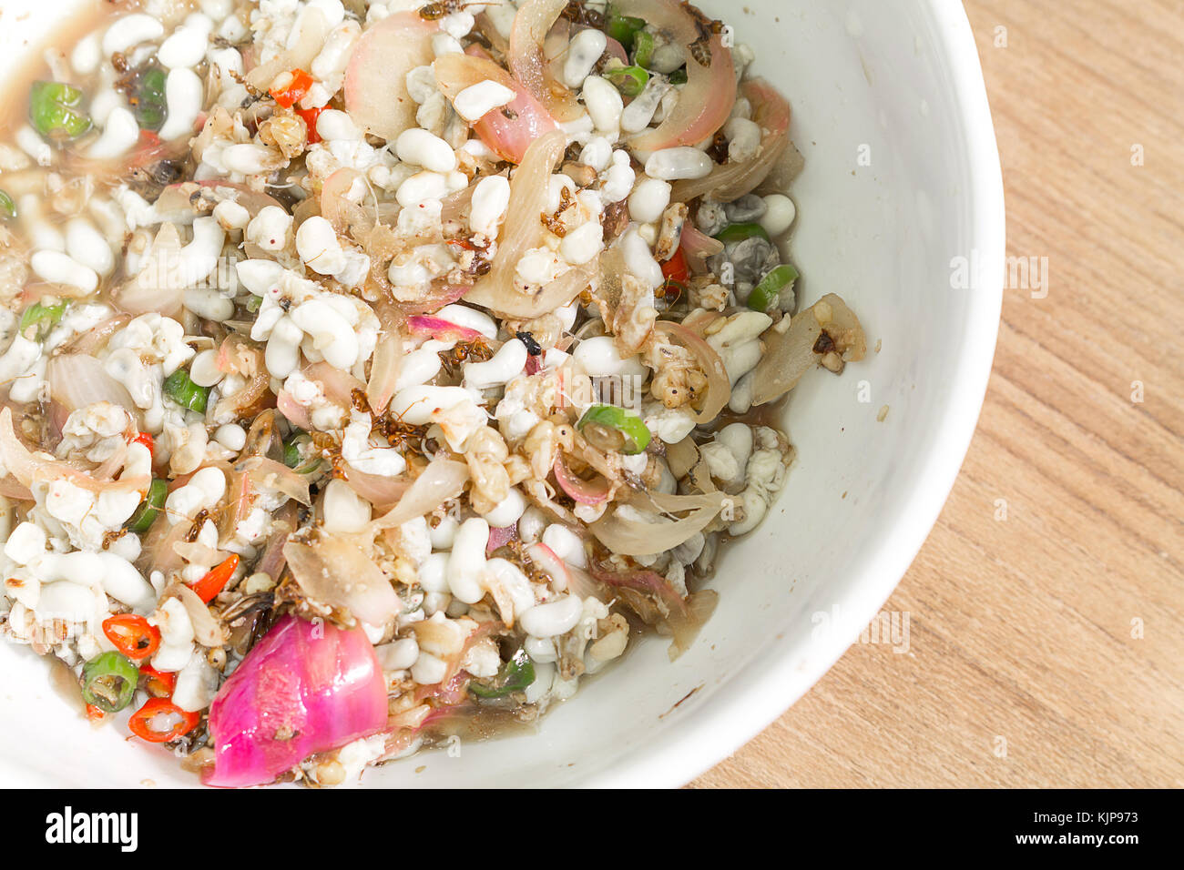 Thai food is made from red ant egg spicy , The Spicy Salad Egg of Ant ...