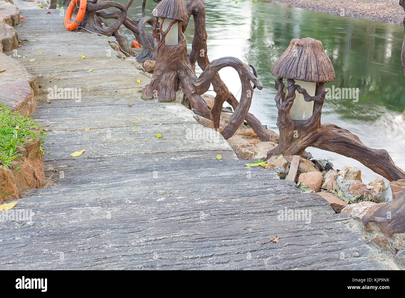 Stone walkway near the river, Tourist attractions Nature Pathway at the ...