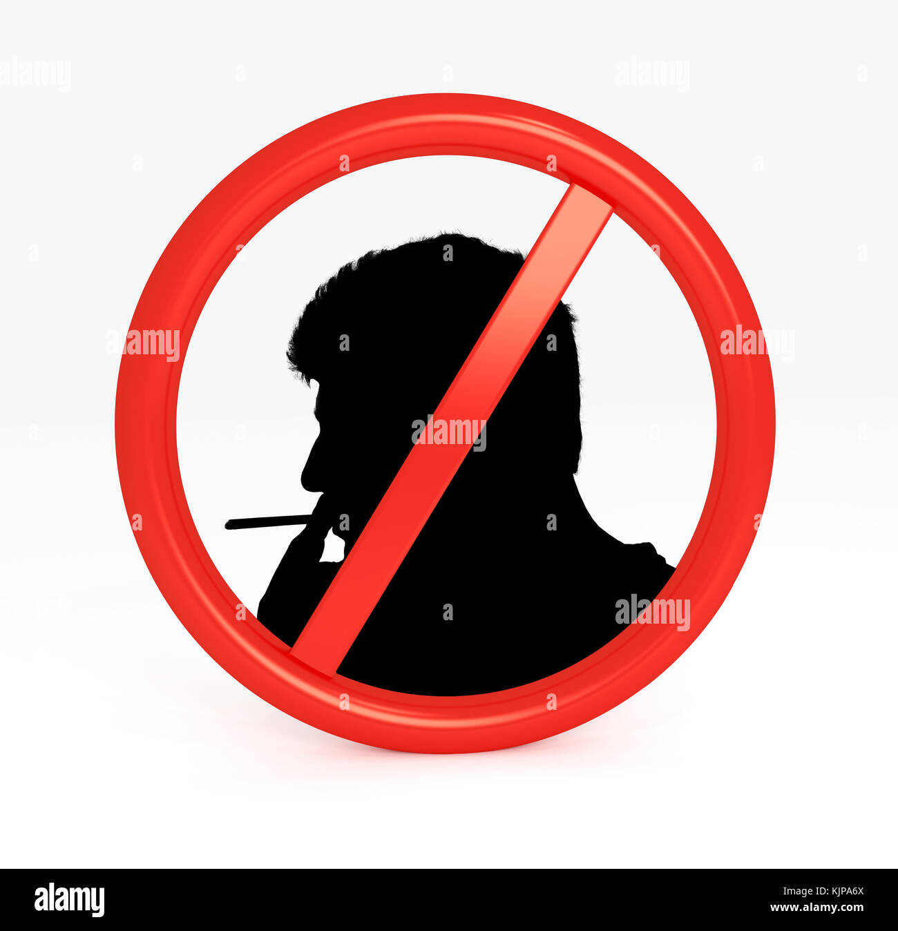 Red Not Allowed Sign on white background.3d rendering Stock Photo - Alamy