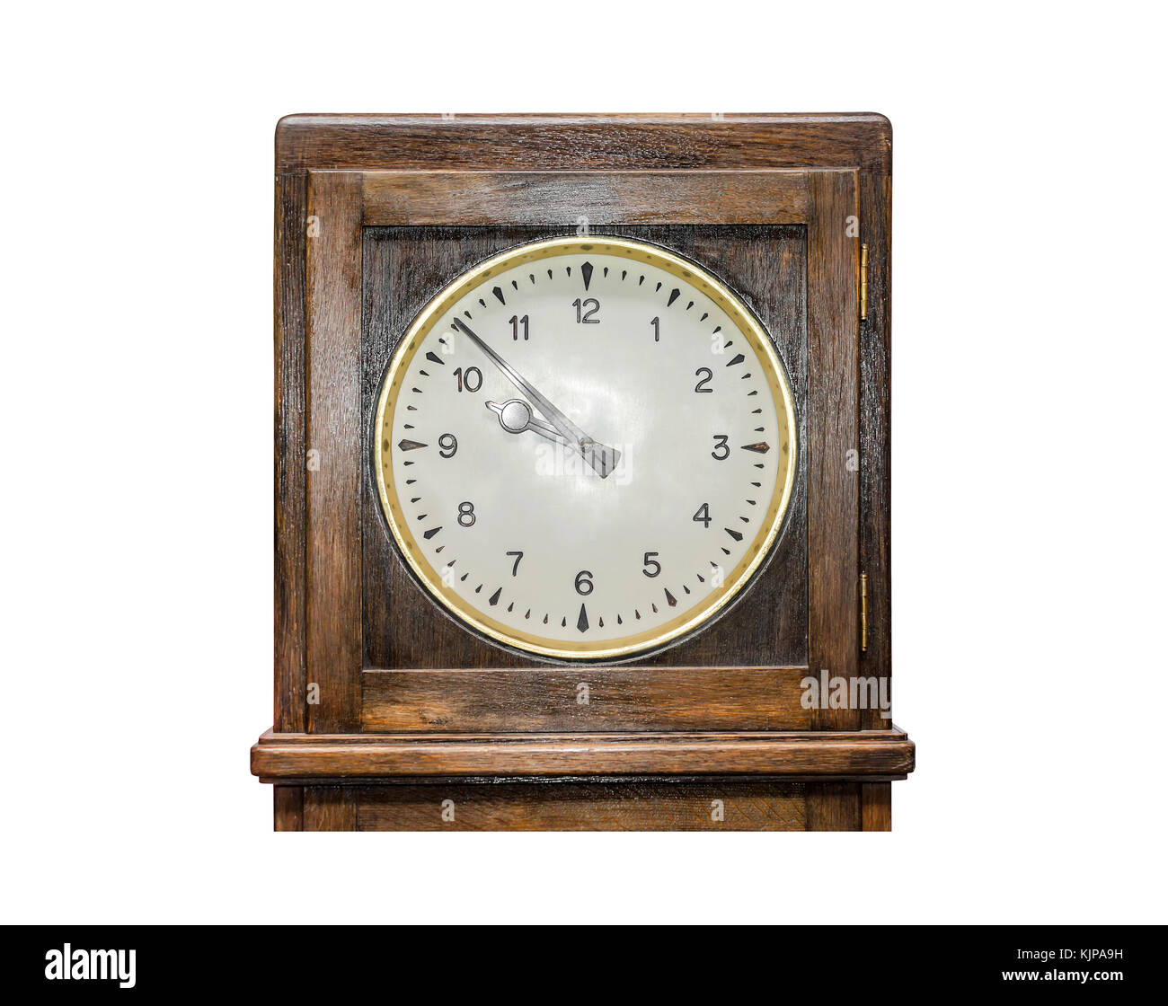 Ancient wall clock. Isolated on white background Stock Photo - Alamy