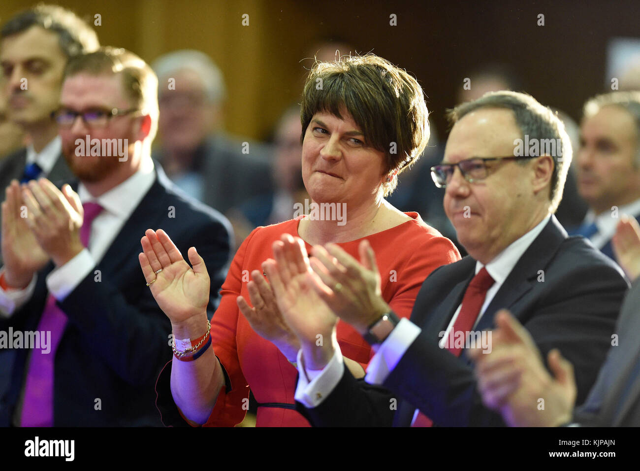 Dup Leader Arlene Foster And Dup Deputy Leader Nigel Dodds During The