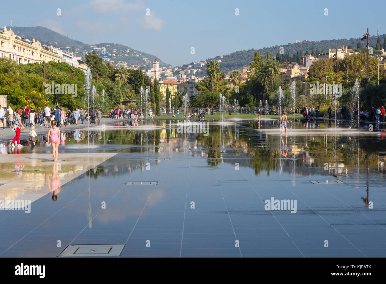 Wet pavement in Nice Stock Photo - Alamy
