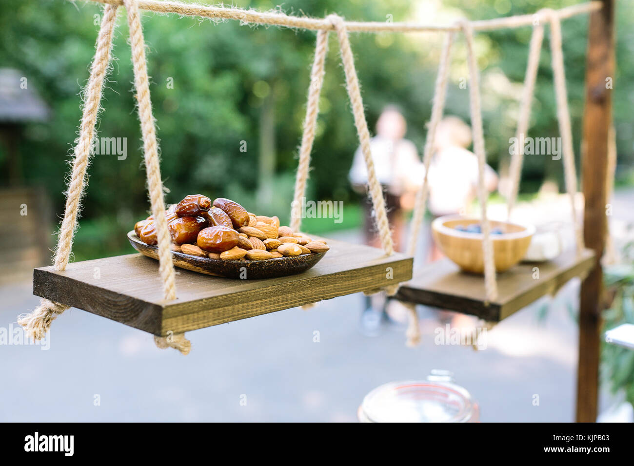 summer, handcraft, trade concept. blured caucasian couple on the ...