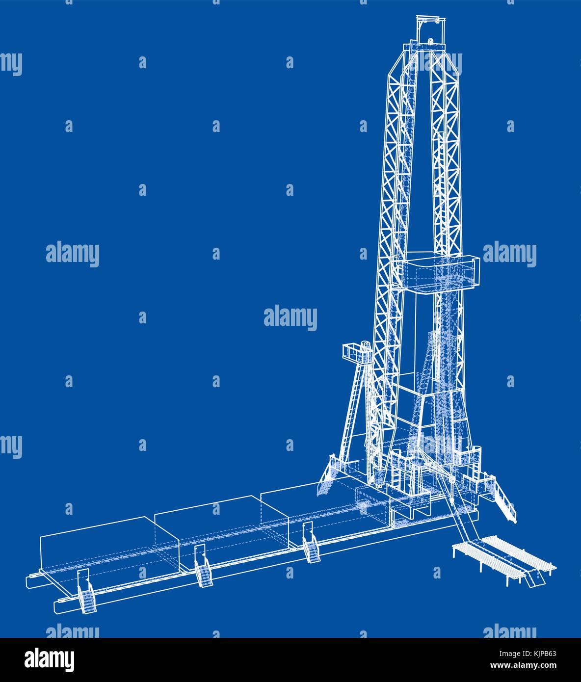 Oil rig. Detailed vector illustration Stock Vector Image & Art - Alamy