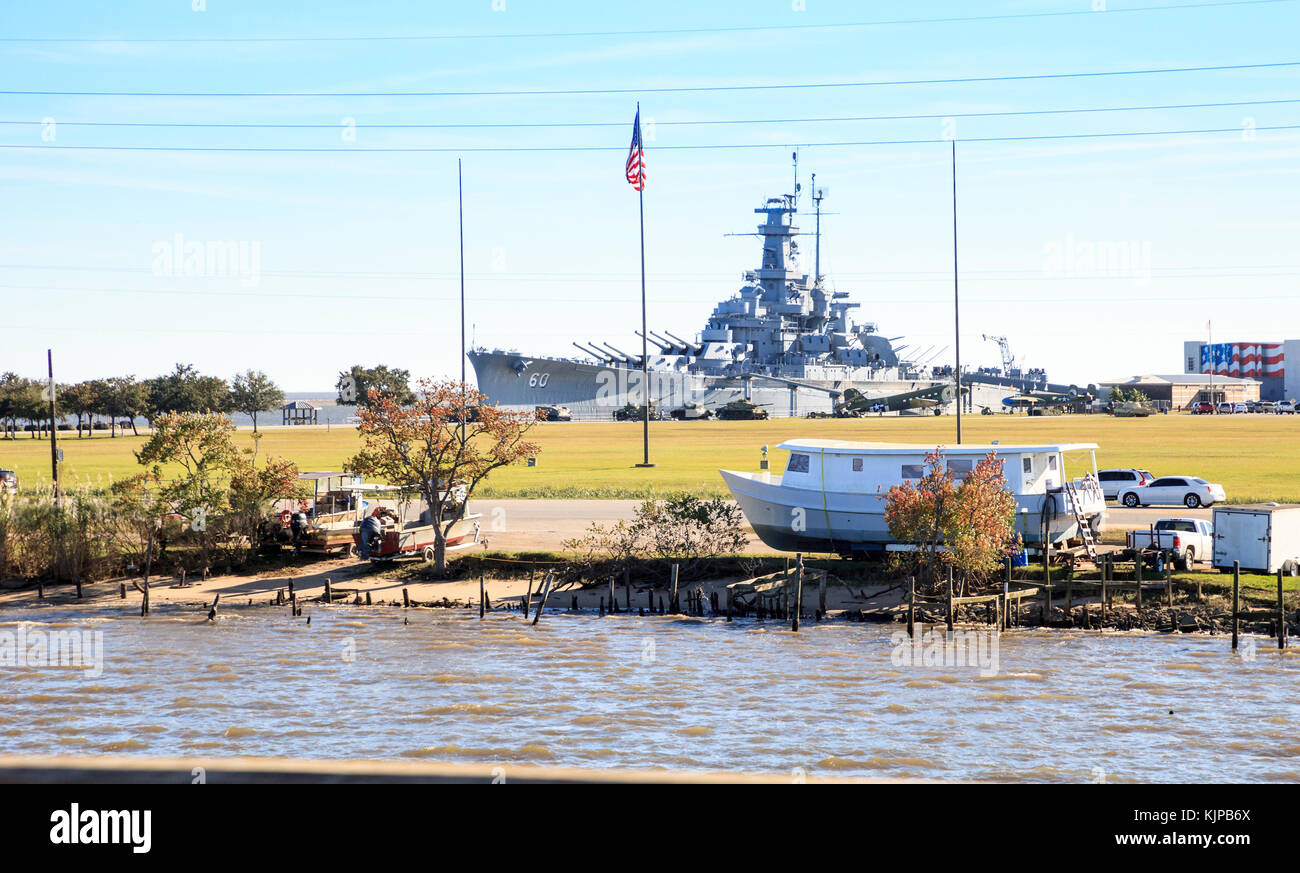 Uss alabama battleship memorial park mobile alabama a hi-res stock ...