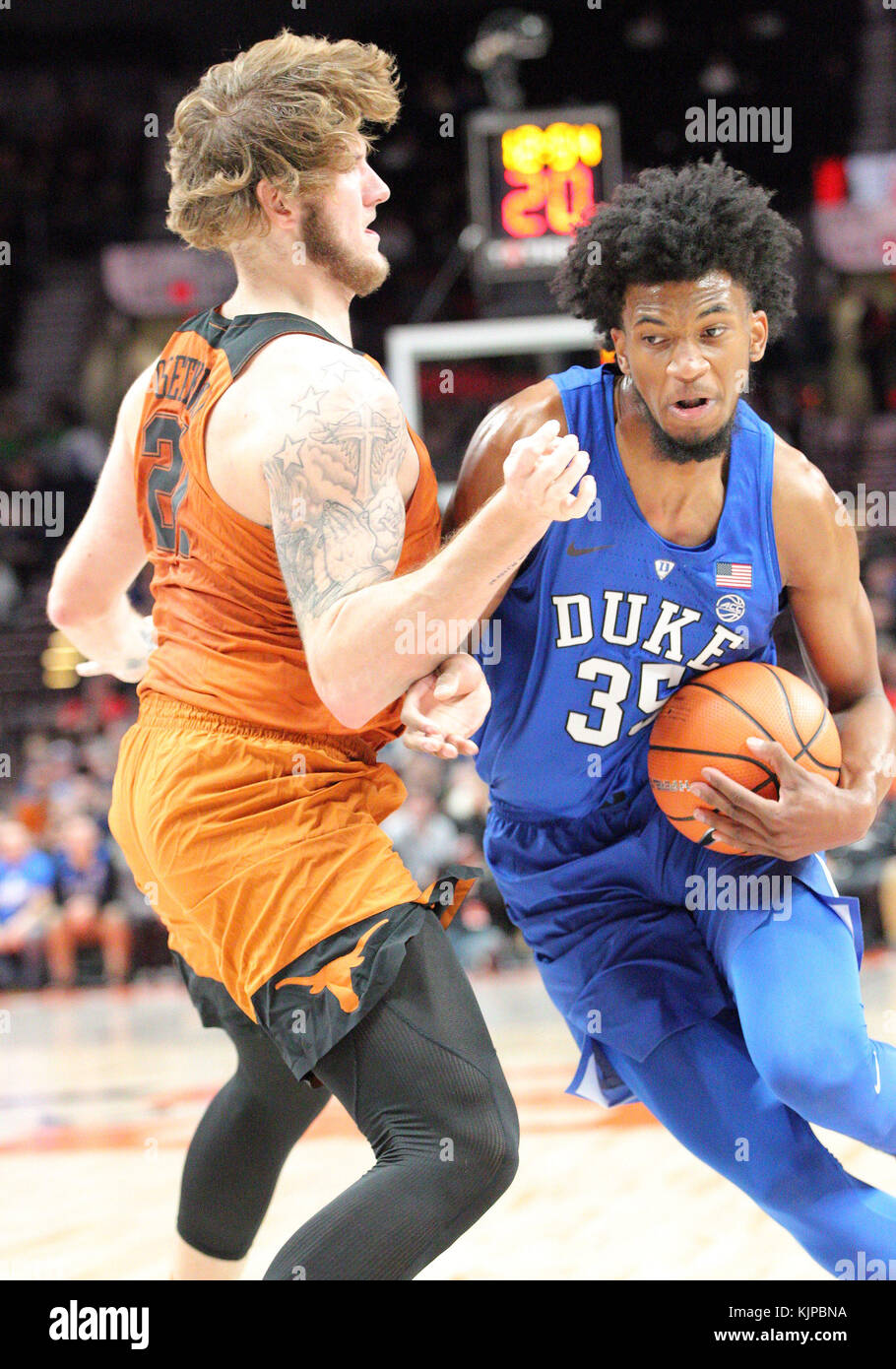 November 24, 2017: Duke Blue Devils forward Marvin Bagley III (35 ...